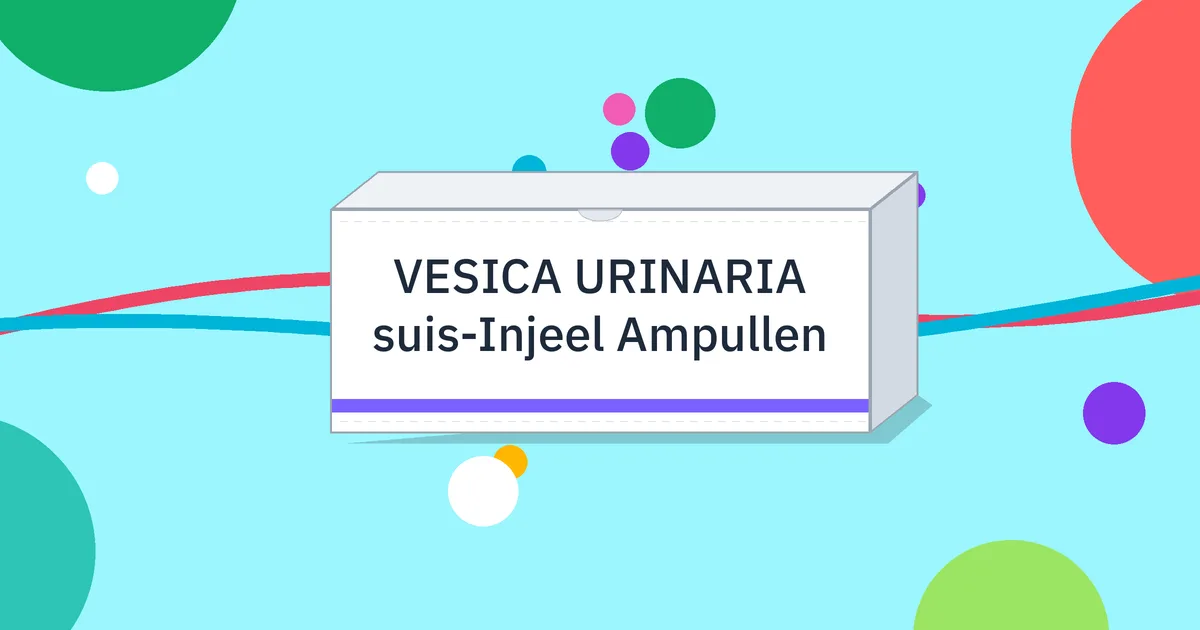 Symbolbild: Packung mit der Aufschrift VESICA URINARIA suis-Injeel Ampullen (PZN 01090181) – Verfügbarkeit und Bezug in Apotheken in Frankfurt am Main