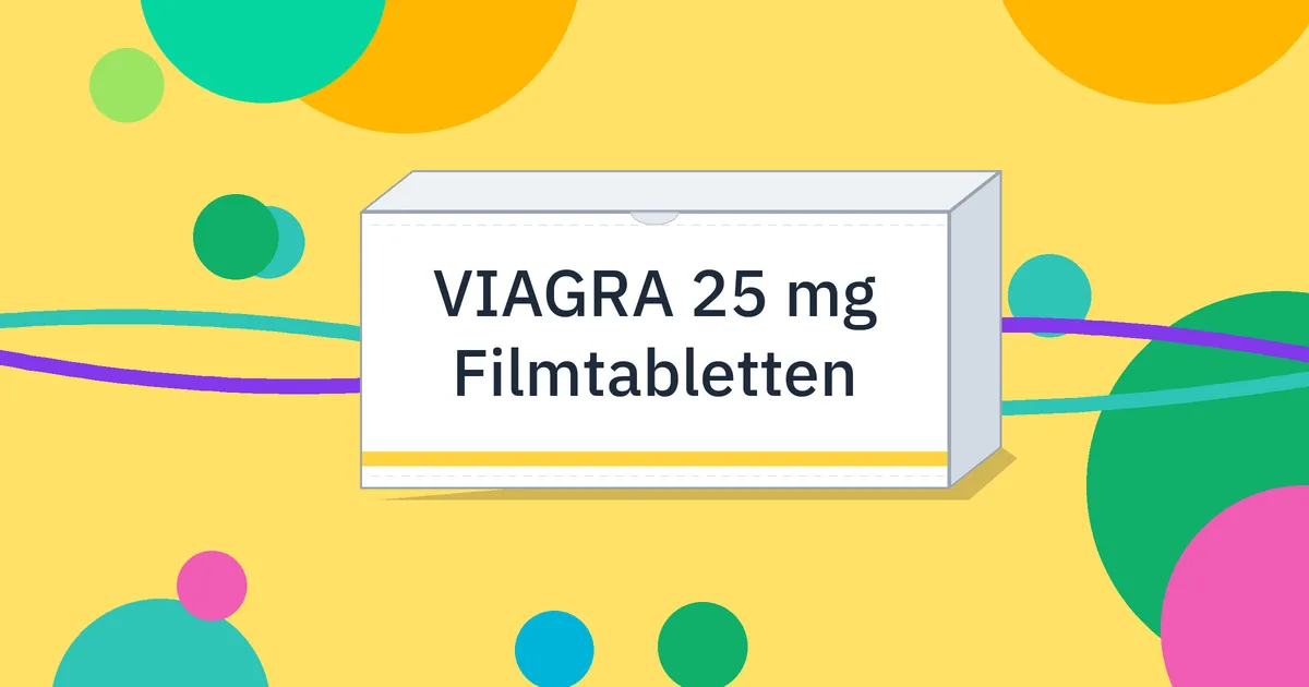 Symbolbild: Packung mit der Aufschrift VIAGRA 25 mg Filmtabletten (PZN 01897363) – Verfügbarkeit und Bezug in Apotheken in Frankfurt am Main