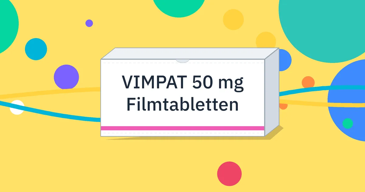 Symbolbild: Packung mit der Aufschrift VIMPAT 50 mg Filmtabletten (PZN 09263557) – Verfügbarkeit und Bezug in Apotheken in Frankfurt am Main