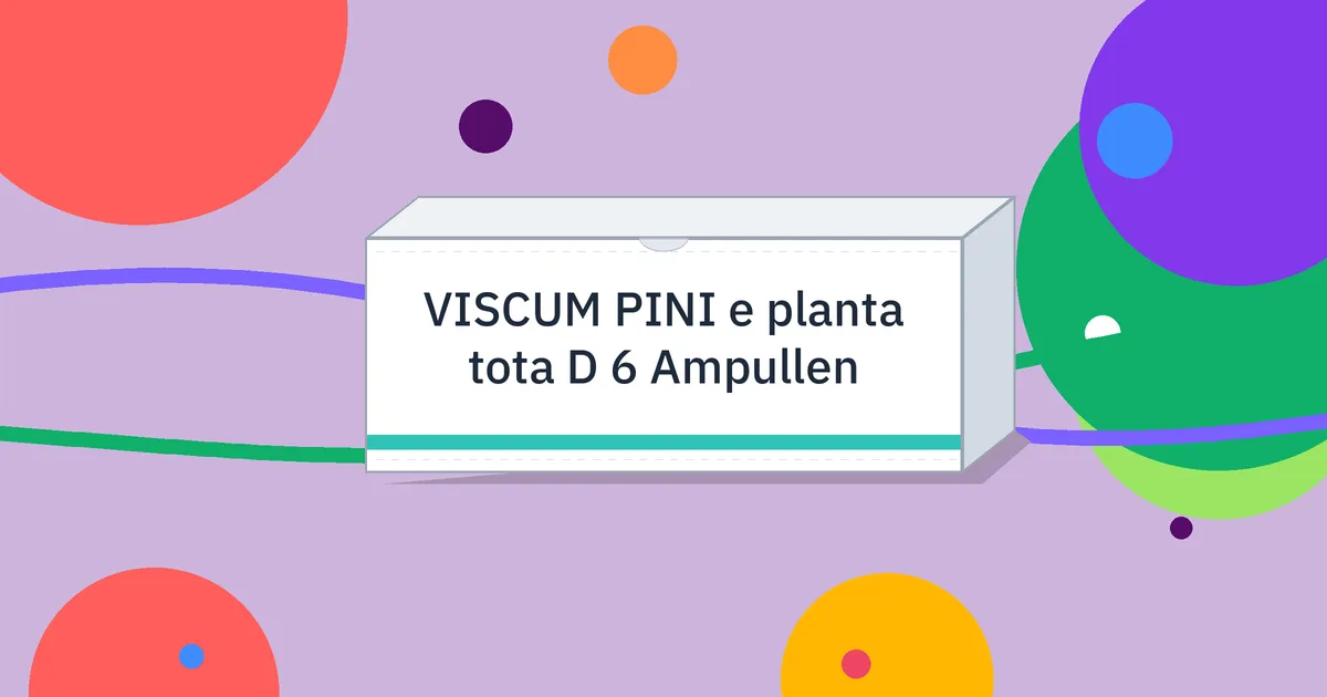 Symbolbild: Packung mit der Aufschrift VISCUM PINI e planta tota D 6 Ampullen (PZN 03358618) – Verfügbarkeit und Bezug in Apotheken in Frankfurt am Main