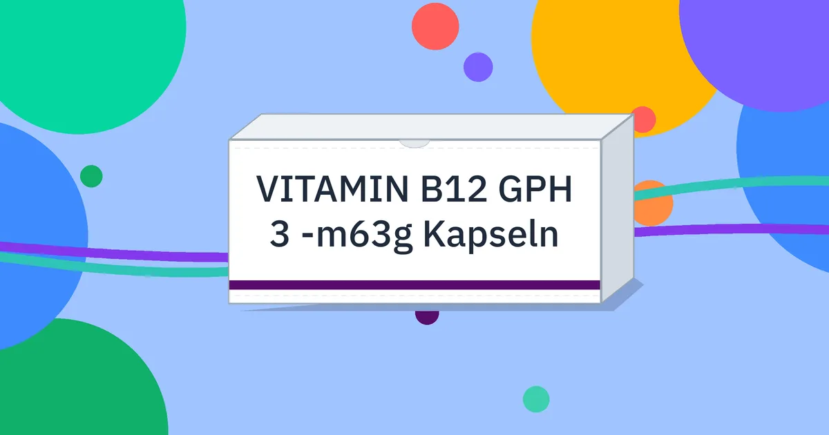 Symbolbild: Packung mit der Aufschrift VITAMIN B12 GPH 3 -m63g Kapseln (PZN 02560855) – Verfügbarkeit und Bezug in Apotheken in Frankfurt am Main
