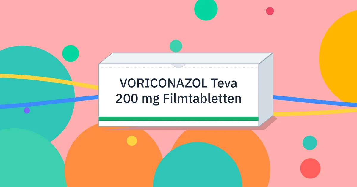 Symbolbild: Packung mit der Aufschrift VORICONAZOL Teva 200 mg Filmtabletten (PZN 20012583) – Verfügbarkeit und Bezug in Apotheken in Frankfurt am Main