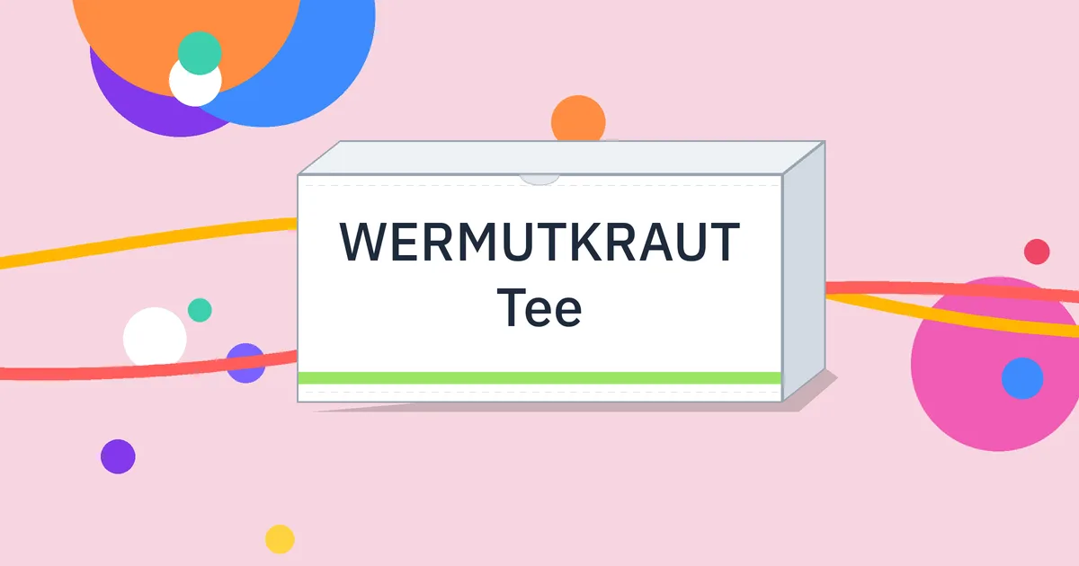 Symbolbild: Packung mit der Aufschrift WERMUTKRAUT Tee (PZN 20278453) – Verfügbarkeit und Bezug in Apotheken in Frankfurt am Main