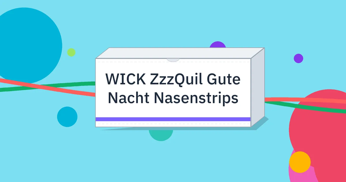 Symbolbild: Packung mit der Aufschrift WICK ZzzQuil Gute Nacht Nasenstrips (PZN 19380755) – Verfügbarkeit und Bezug in Apotheken in Frankfurt am Main
