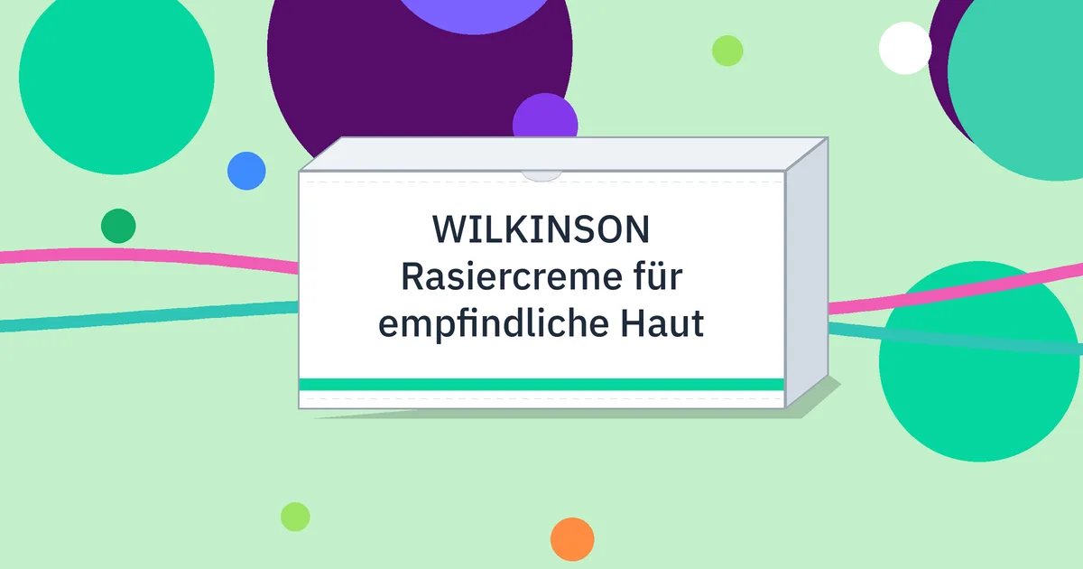 Symbolbild: Packung mit der Aufschrift WILKINSON Rasiercreme für empfindliche Haut (PZN 06151510) – Verfügbarkeit und Bezug in Apotheken in Frankfurt am Main