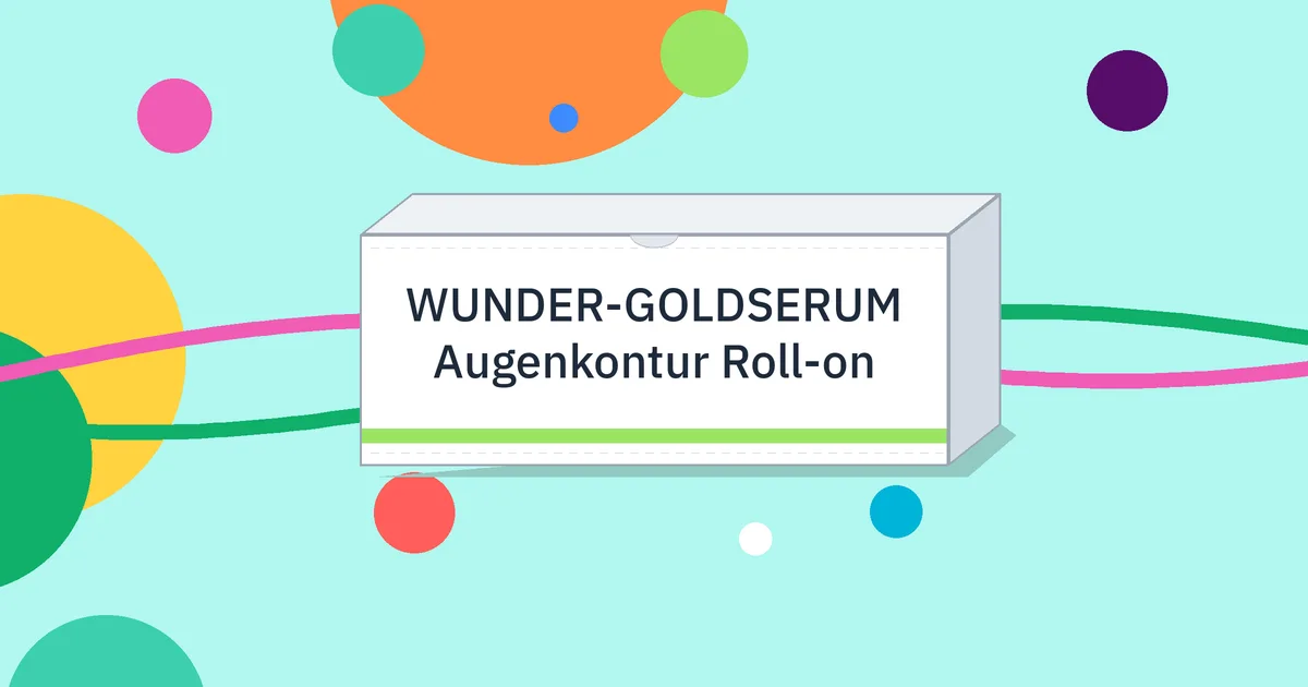Symbolbild: Packung mit der Aufschrift WUNDER-GOLDSERUM Augenkontur Roll-on (PZN 19343085) – Verfügbarkeit und Bezug in Apotheken in Frankfurt am Main