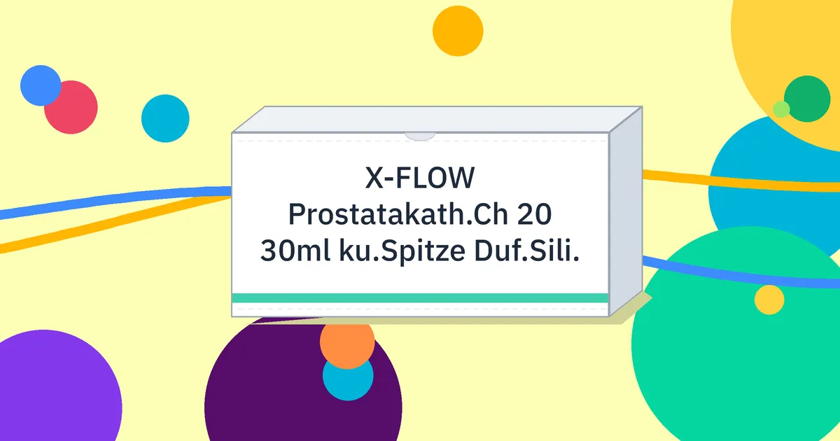 Symbolbild: Packung mit der Aufschrift X-FLOW Prostatakath.Ch 20 30ml ku.Spitze Duf.Sili. (PZN 17508895) – Verfügbarkeit und Bezug in Apotheken in Frankfurt am Main