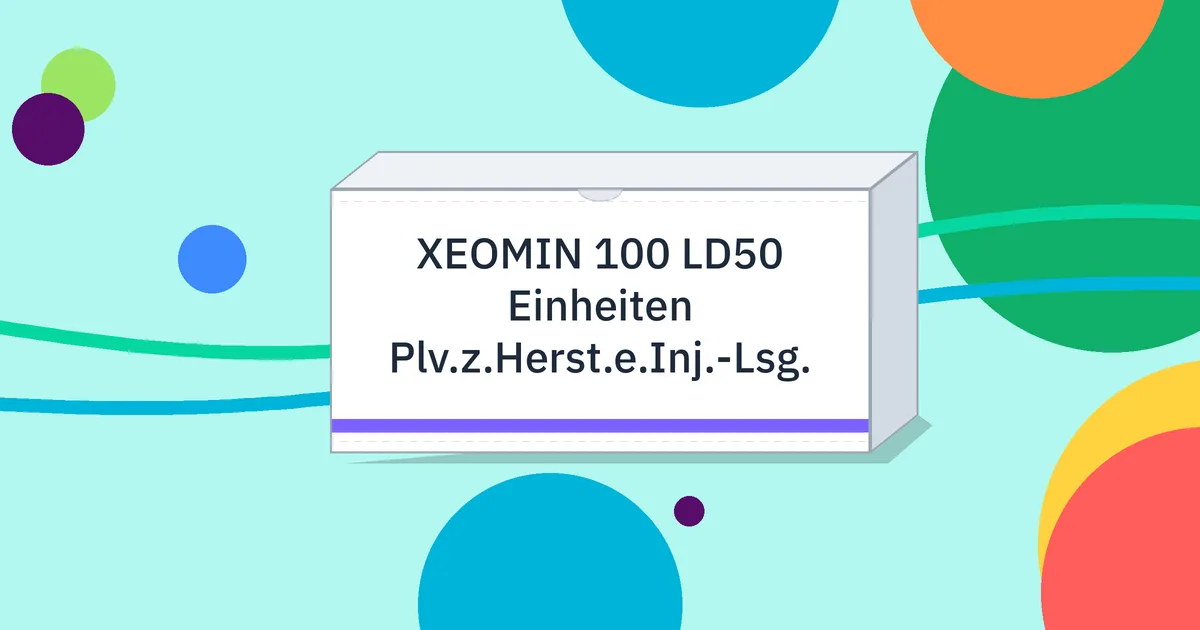 Symbolbild: Packung mit der Aufschrift XEOMIN 100 LD50 Einheiten Plv.z.Herst.e.Inj.-Lsg. (PZN 17976981) – Verfügbarkeit und Bezug in Apotheken in Frankfurt am Main