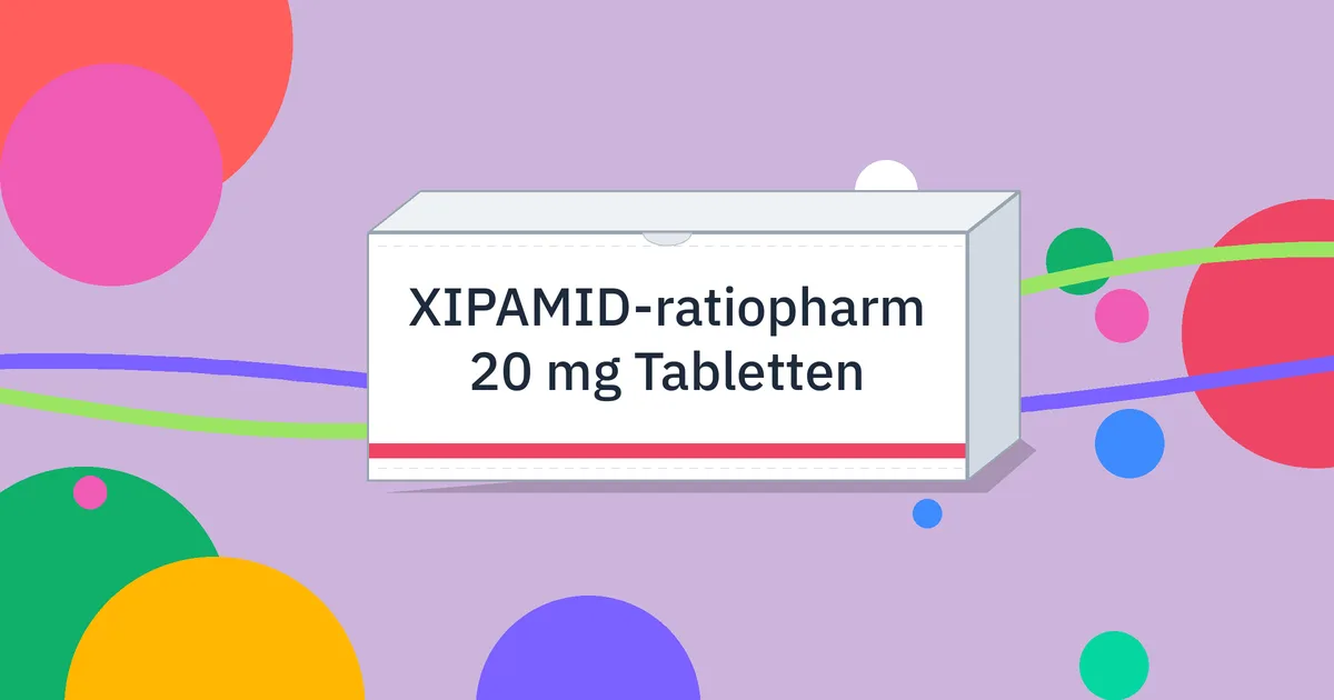 Symbolbild: Packung mit der Aufschrift XIPAMID-ratiopharm 20 mg Tabletten (PZN 03691714) – Verfügbarkeit und Bezug in Apotheken in Frankfurt am Main