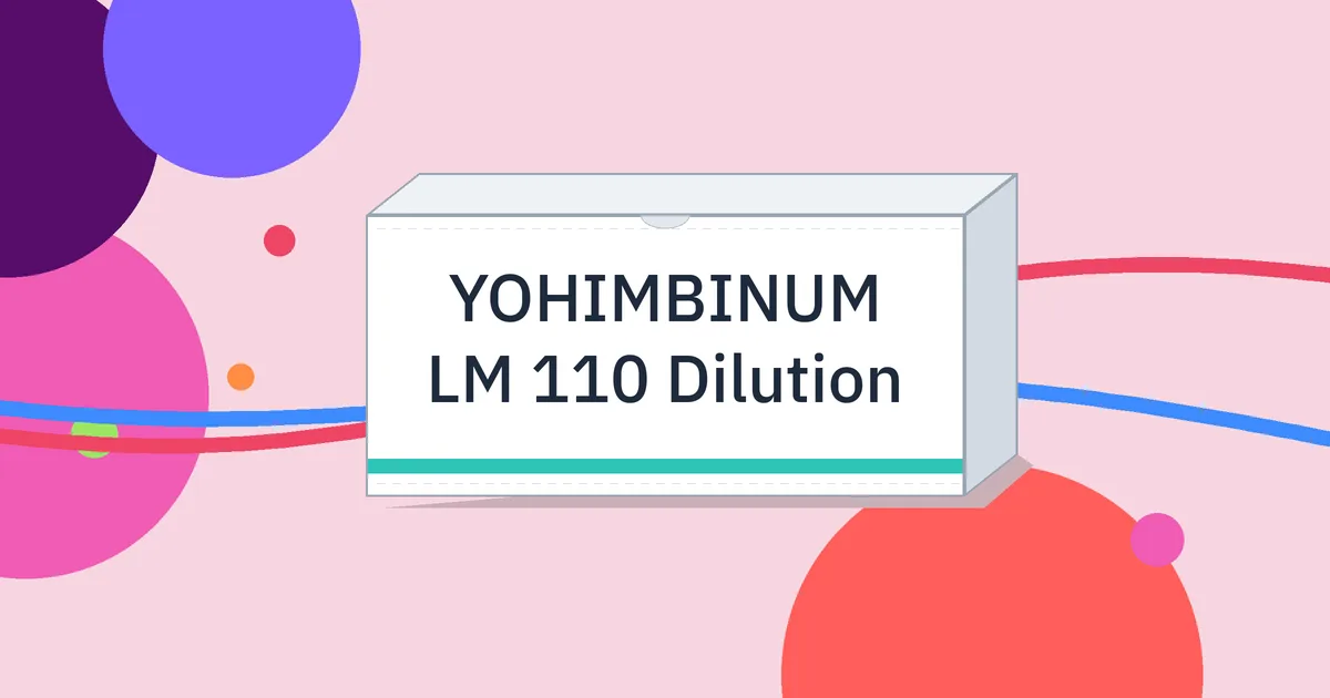 Symbolbild: Packung mit der Aufschrift YOHIMBINUM LM 110 Dilution (PZN 13286587) – Verfügbarkeit und Bezug in Apotheken in Frankfurt am Main
