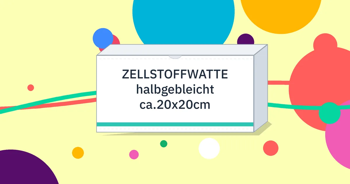 Symbolbild: Packung mit der Aufschrift ZELLSTOFFWATTE halbgebleicht ca.20x20cm (PZN 04239614) – Verfügbarkeit und Bezug in Apotheken in Frankfurt am Main