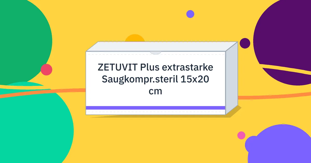 Symbolbild: Packung mit der Aufschrift ZETUVIT Plus extrastarke Saugkompr.steril 15x20 cm (PZN 19068130) – Verfügbarkeit und Bezug in Apotheken in Frankfurt am Main