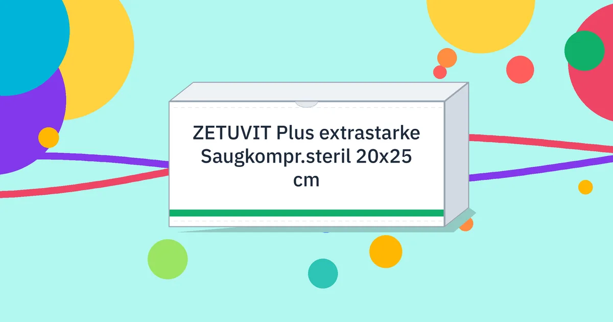 Symbolbild: Packung mit der Aufschrift ZETUVIT Plus extrastarke Saugkompr.steril 20x25 cm (PZN 20914771) – Verfügbarkeit und Bezug in Apotheken in Frankfurt am Main