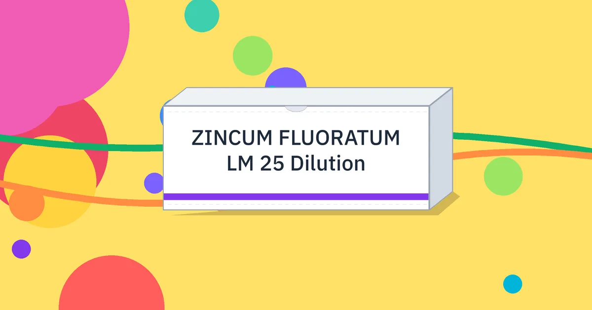 Symbolbild: Packung mit der Aufschrift ZINCUM FLUORATUM LM 25 Dilution (PZN 13293481) – Verfügbarkeit und Bezug in Apotheken in Frankfurt am Main