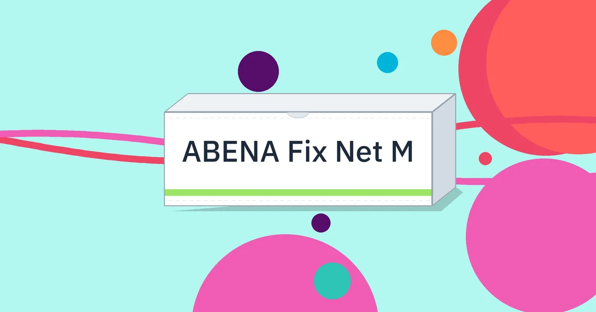 Symbolbild: Packung mit der Aufschrift ABENA Fix Net M (PZN 18161525) – Verfügbarkeit und Bezug in Apotheken in Frankfurt am Main