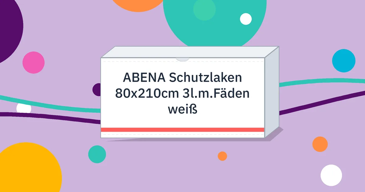 Symbolbild: Packung mit der Aufschrift ABENA Schutzlaken 80x210cm 3l.m.Fäden weiß (PZN 18780180) – Verfügbarkeit und Bezug in Apotheken in Frankfurt am Main