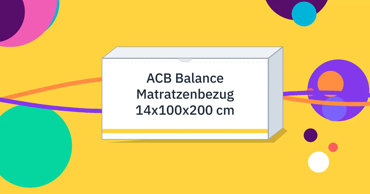 Symbolbild: Packung mit der Aufschrift ACB Balance Matratzenbezug 14x100x200 cm (PZN 11648750) – Verfügbarkeit und Bezug in Apotheken in Frankfurt am Main