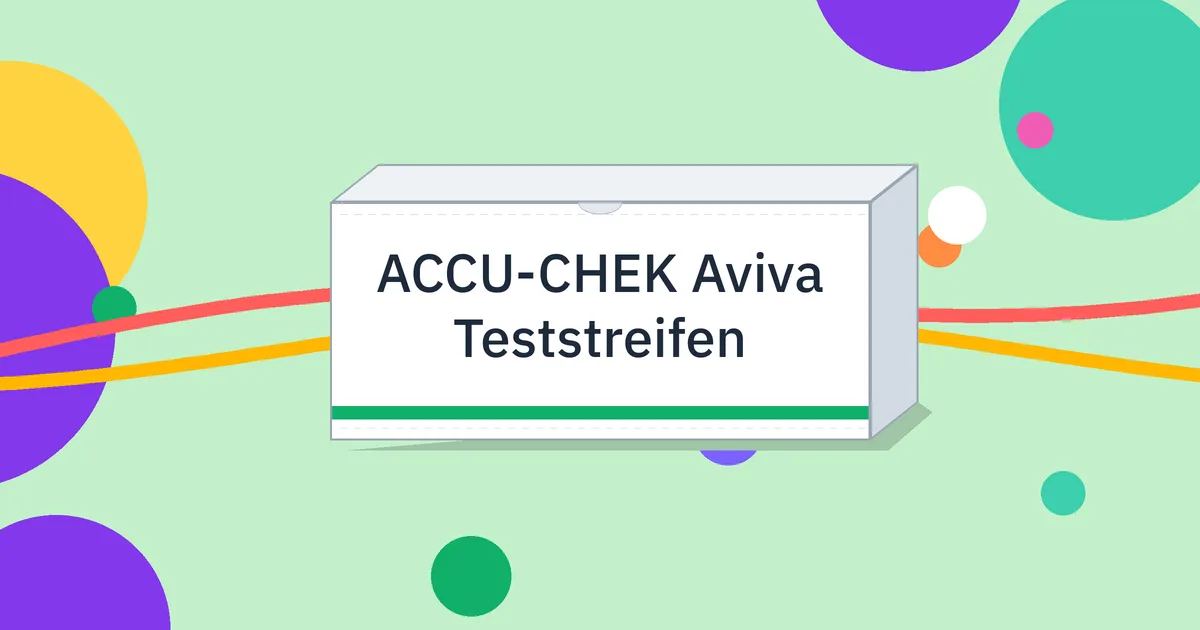 Symbolbild: Packung mit der Aufschrift ACCU-CHEK Aviva Teststreifen (PZN 16625328) – Verfügbarkeit und Bezug in Apotheken in Frankfurt am Main