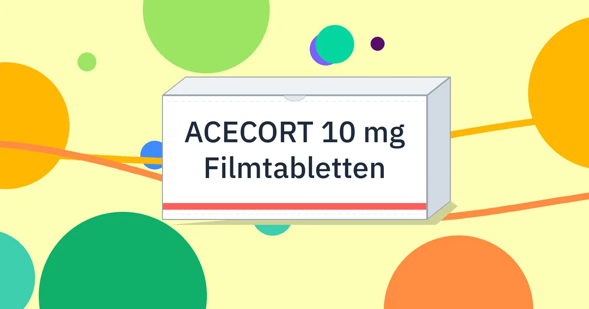 Symbolbild: Packung mit der Aufschrift ACECORT 10 mg Filmtabletten (PZN 18398115) – Verfügbarkeit und Bezug in Apotheken in Frankfurt am Main