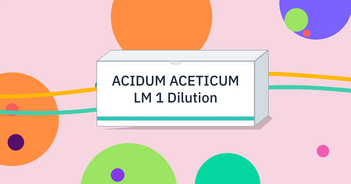 Symbolbild: Packung mit der Aufschrift ACIDUM ACETICUM LM 1 Dilution (PZN 13266656) – Verfügbarkeit und Bezug in Apotheken in Frankfurt am Main