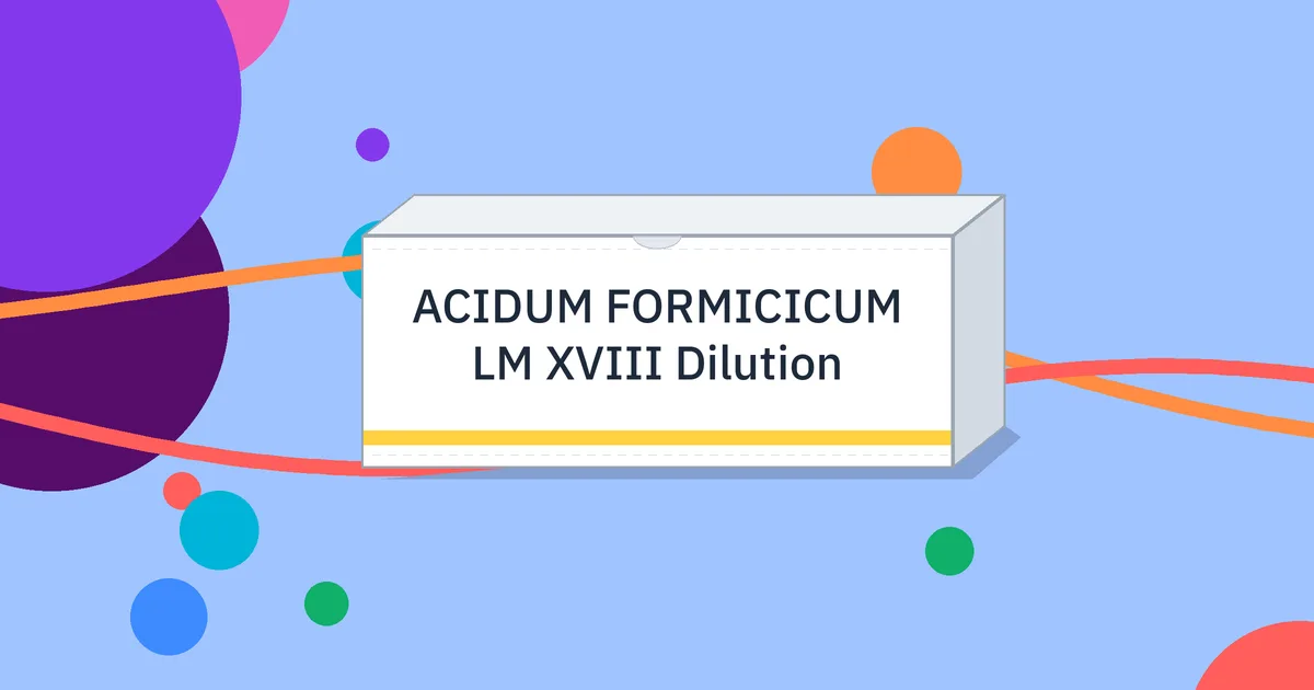 Symbolbild: Packung mit der Aufschrift ACIDUM FORMICICUM LM XVIII Dilution (PZN 02820836) – Verfügbarkeit und Bezug in Apotheken in Frankfurt am Main