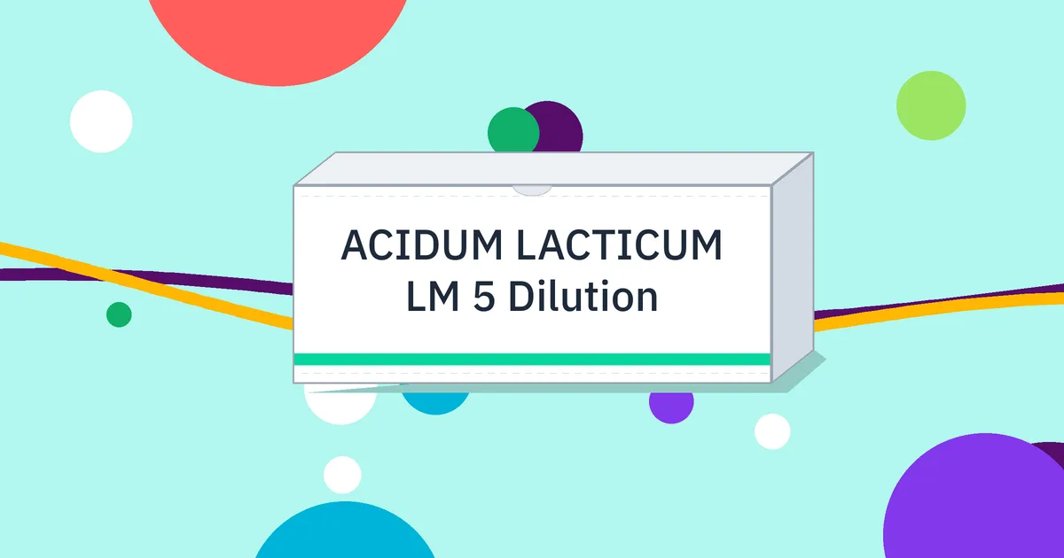 Symbolbild: Packung mit der Aufschrift ACIDUM LACTICUM LM 5 Dilution (PZN 13279044) – Verfügbarkeit und Bezug in Apotheken in Frankfurt am Main