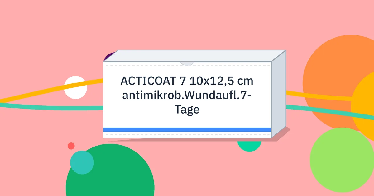 Symbolbild: Packung mit der Aufschrift ACTICOAT 7 10x12,5 cm antimikrob.Wundaufl.7-Tage (PZN 16515522) – Verfügbarkeit und Bezug in Apotheken in Frankfurt am Main