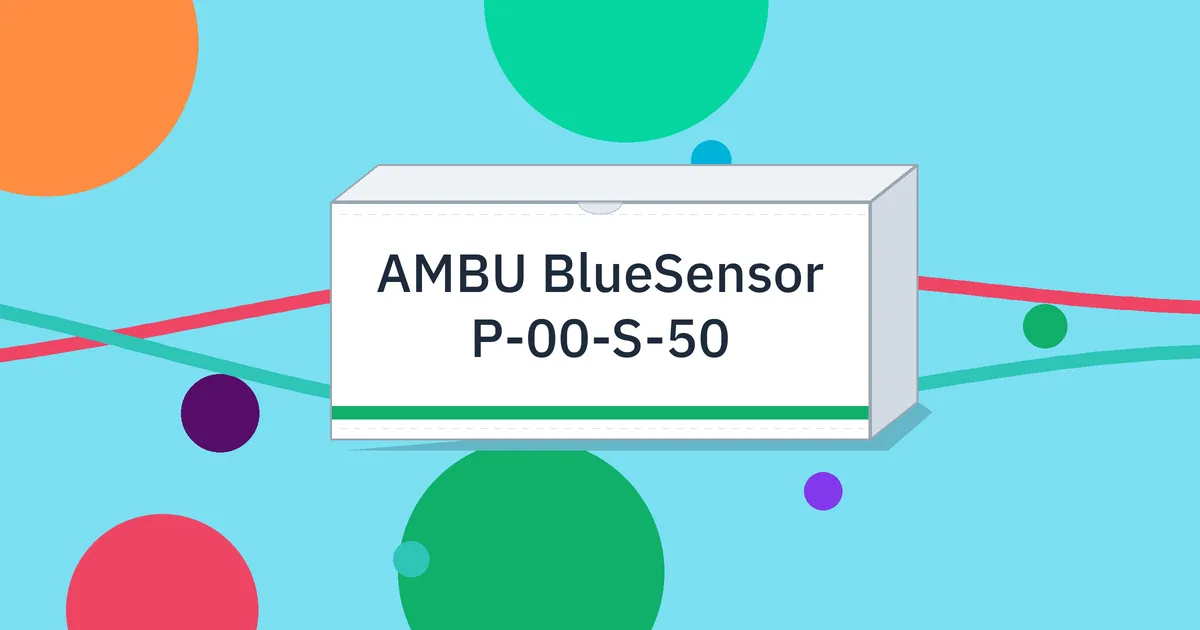 Symbolbild: Packung mit der Aufschrift AMBU BlueSensor P-00-S-50 (PZN 18708484) – Verfügbarkeit und Bezug in Apotheken in Frankfurt am Main