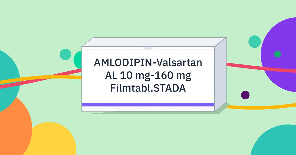 Symbolbild: Packung mit der Aufschrift AMLODIPIN-Valsartan AL 10 mg-160 mg Filmtabl.STADA (PZN 19694471) – Verfügbarkeit und Bezug in Apotheken in Frankfurt am Main