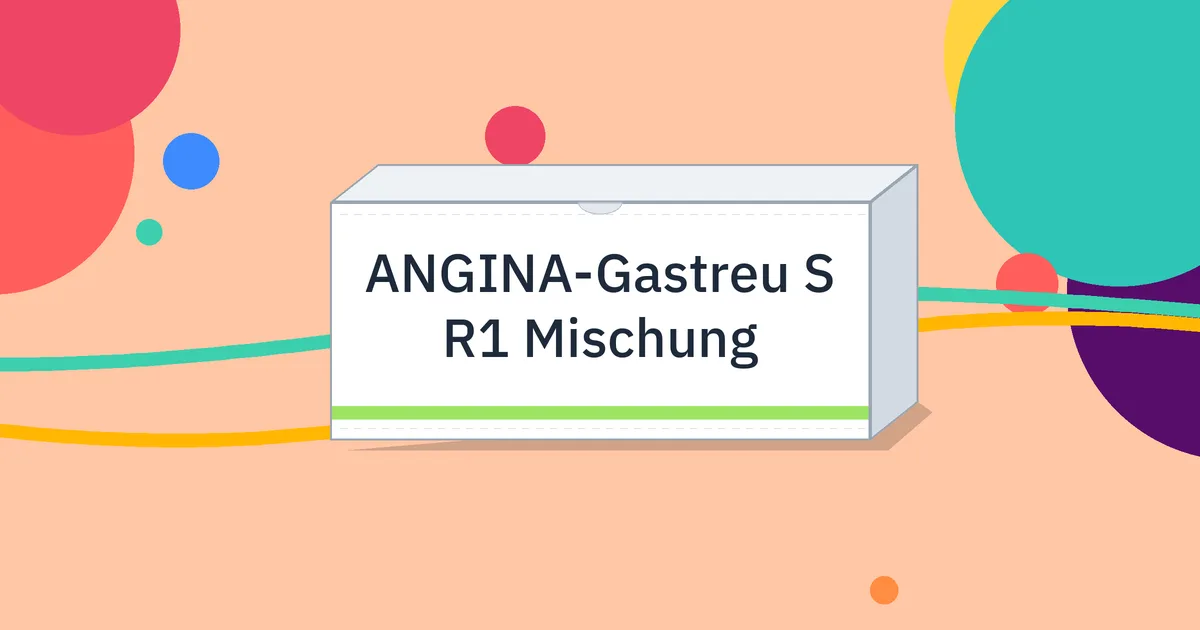 Symbolbild: Packung mit der Aufschrift ANGINA-Gastreu S R1 Mischung (PZN 01686382) – Verfügbarkeit und Bezug in Apotheken in Frankfurt am Main
