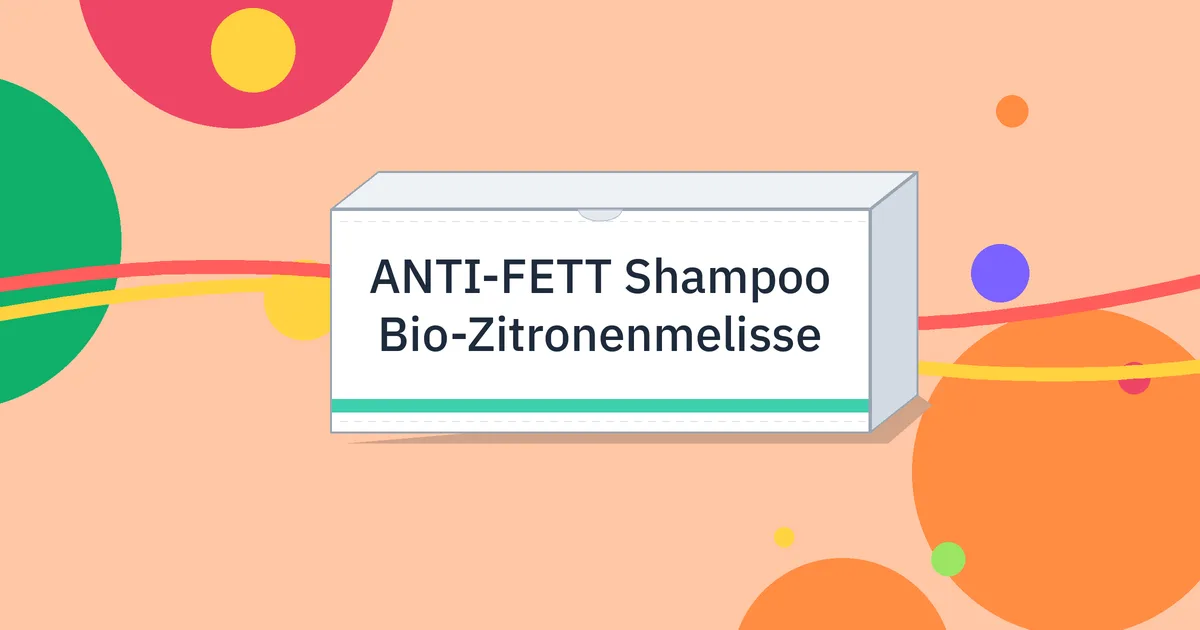 Symbolbild: Packung mit der Aufschrift ANTI-FETT Shampoo Bio-Zitronenmelisse (PZN 12437311) – Verfügbarkeit und Bezug in Apotheken in Frankfurt am Main
