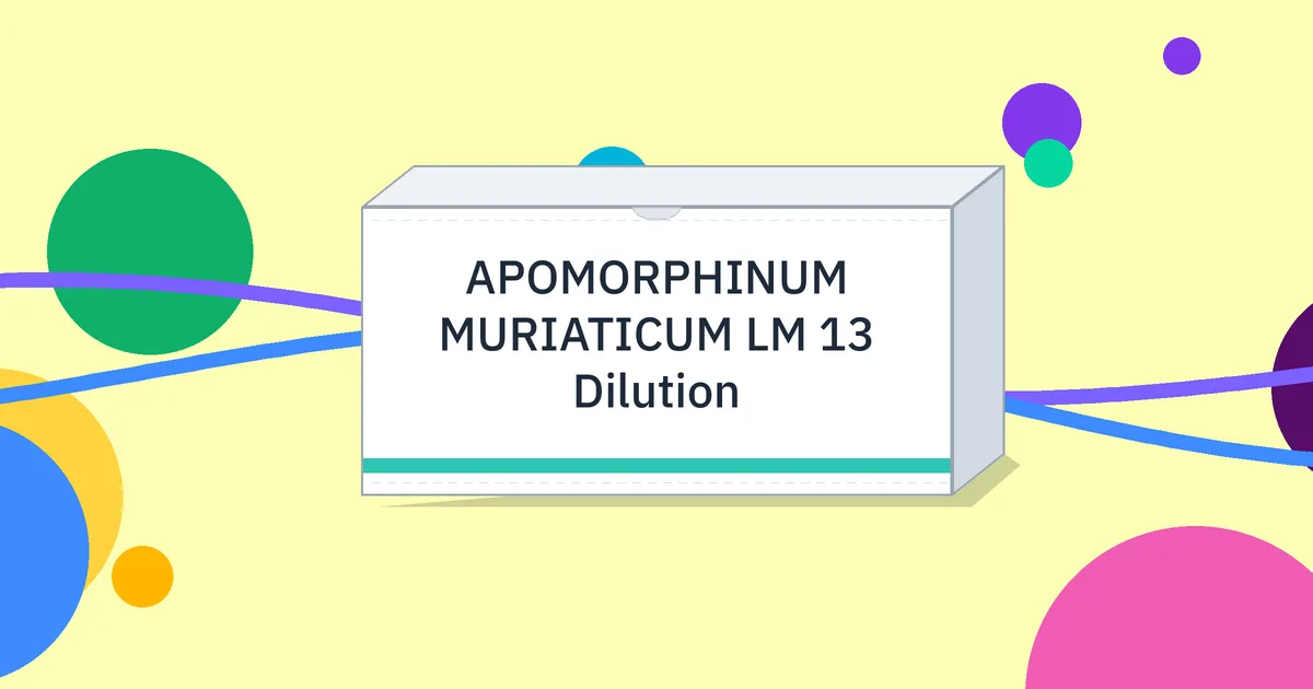 Symbolbild: Packung mit der Aufschrift APOMORPHINUM MURIATICUM LM 13 Dilution (PZN 13381162) – Verfügbarkeit und Bezug in Apotheken in Frankfurt am Main