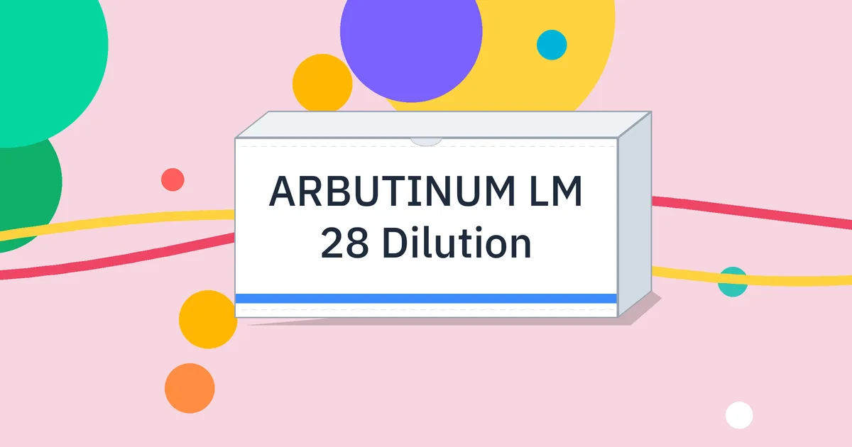 Symbolbild: Packung mit der Aufschrift ARBUTINUM LM 28 Dilution (PZN 13387012) – Verfügbarkeit und Bezug in Apotheken in Frankfurt am Main