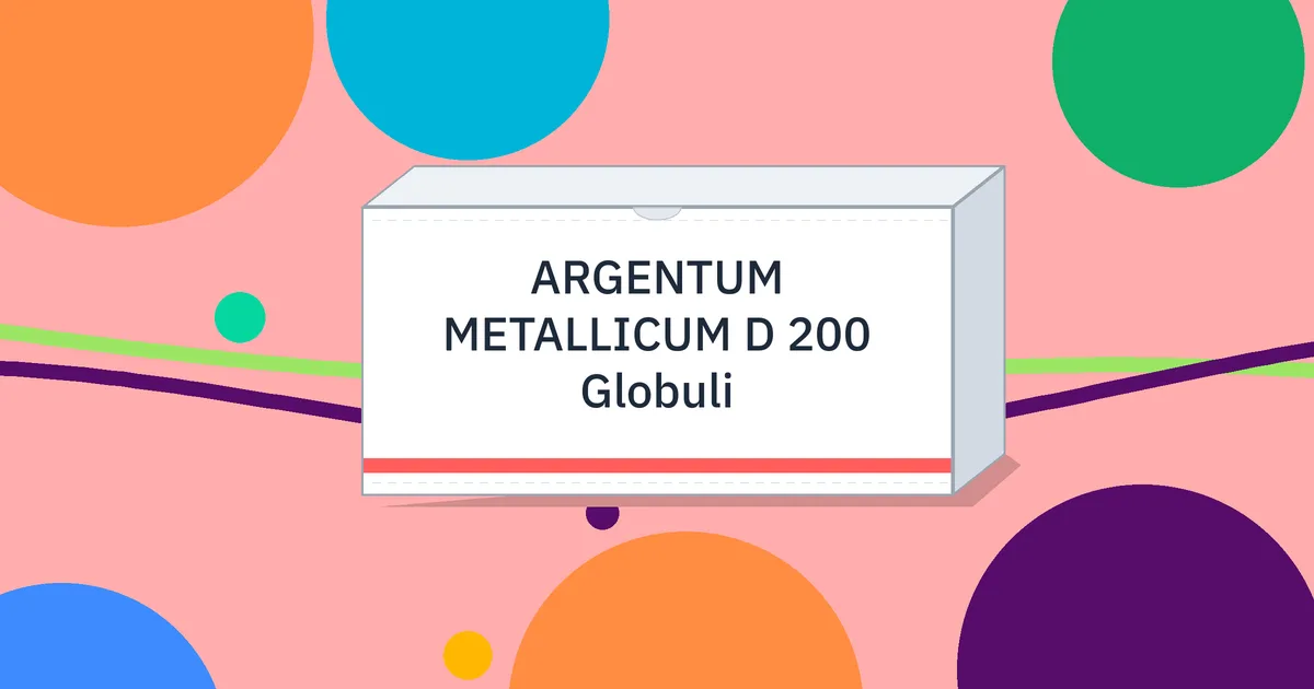 Symbolbild: Packung mit der Aufschrift ARGENTUM METALLICUM D 200 Globuli (PZN 01402746) – Verfügbarkeit und Bezug in Apotheken in Frankfurt am Main