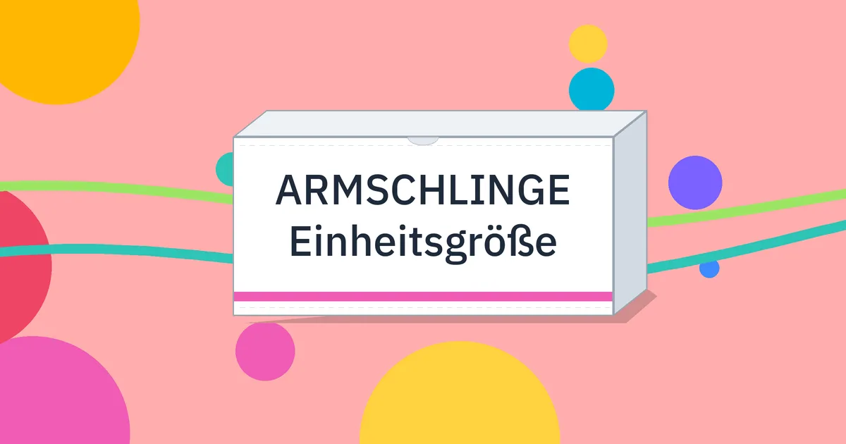 Symbolbild: Packung mit der Aufschrift ARMSCHLINGE Einheitsgröße (PZN 19069253) – Verfügbarkeit und Bezug in Apotheken in Frankfurt am Main