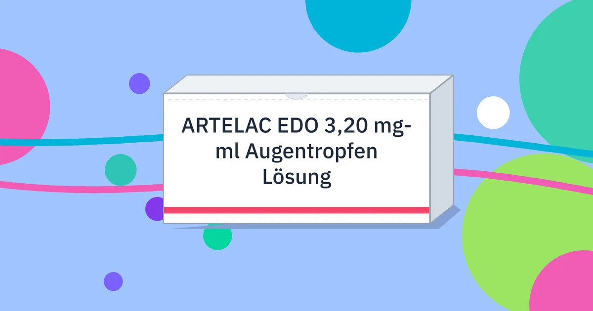 Symbolbild: Packung mit der Aufschrift ARTELAC EDO 3,20 mg-ml Augentropfen Lösung (PZN 18259626) – Verfügbarkeit und Bezug in Apotheken in Frankfurt am Main