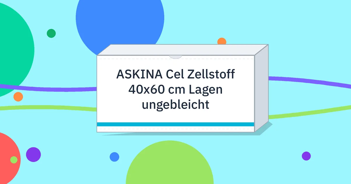 Symbolbild: Packung mit der Aufschrift ASKINA Cel Zellstoff 40x60 cm Lagen ungebleicht (PZN 15734699) – Verfügbarkeit und Bezug in Apotheken in Frankfurt am Main