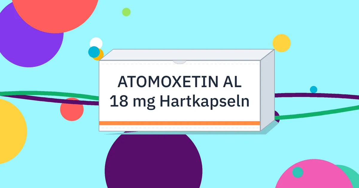 Symbolbild: Packung mit der Aufschrift ATOMOXETIN AL 18 mg Hartkapseln (PZN 14373911) – Verfügbarkeit und Bezug in Apotheken in Frankfurt am Main