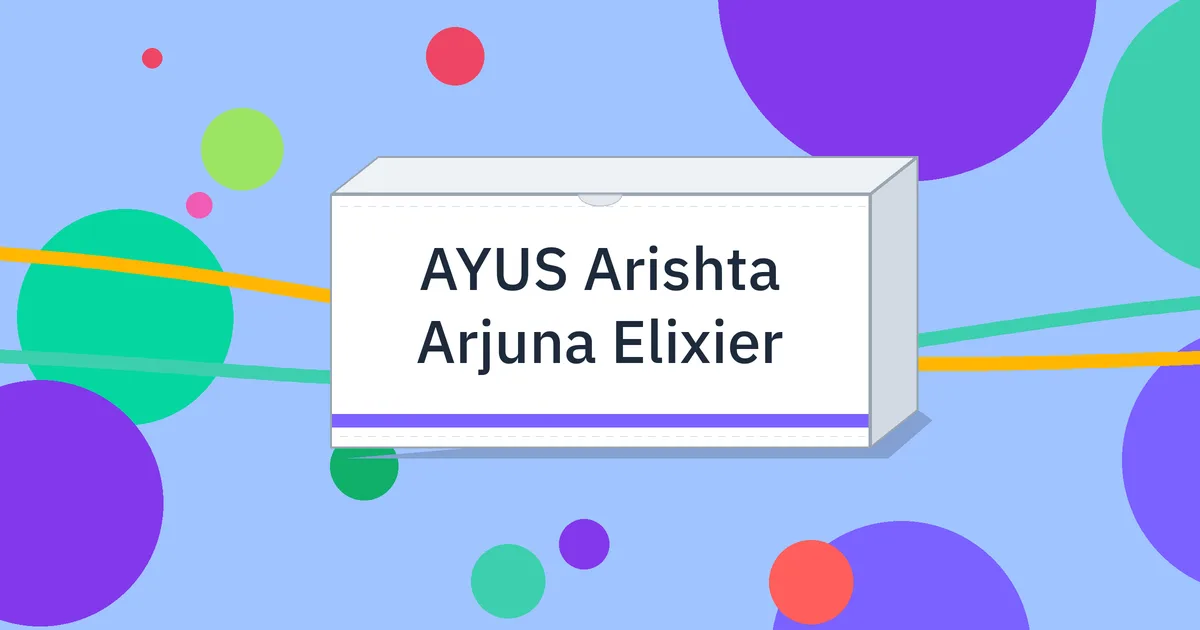 Symbolbild: Packung mit der Aufschrift AYUS Arishta Arjuna Elixier (PZN 16706914) – Verfügbarkeit und Bezug in Apotheken in Frankfurt am Main