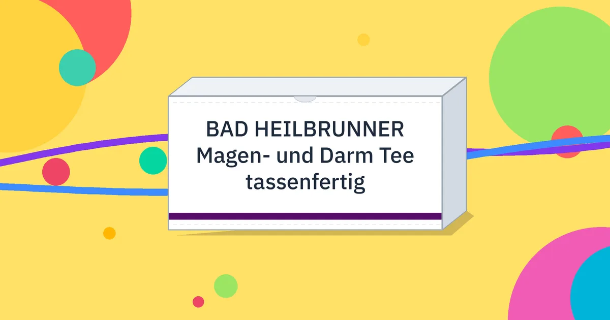 Symbolbild: Packung mit der Aufschrift BAD HEILBRUNNER Magen- und Darm Tee tassenfertig (PZN 15562465) – Verfügbarkeit und Bezug in Apotheken in Frankfurt am Main