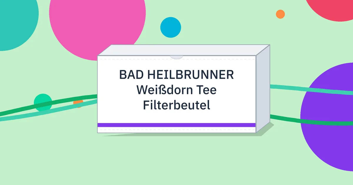 Symbolbild: Packung mit der Aufschrift BAD HEILBRUNNER Weißdorn Tee Filterbeutel (PZN 02296140) – Verfügbarkeit und Bezug in Apotheken in Frankfurt am Main
