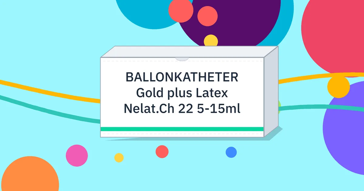 Symbolbild: Packung mit der Aufschrift BALLONKATHETER Gold plus Latex Nelat.Ch 22 5-15ml (PZN 04903590) – Verfügbarkeit und Bezug in Apotheken in Frankfurt am Main
