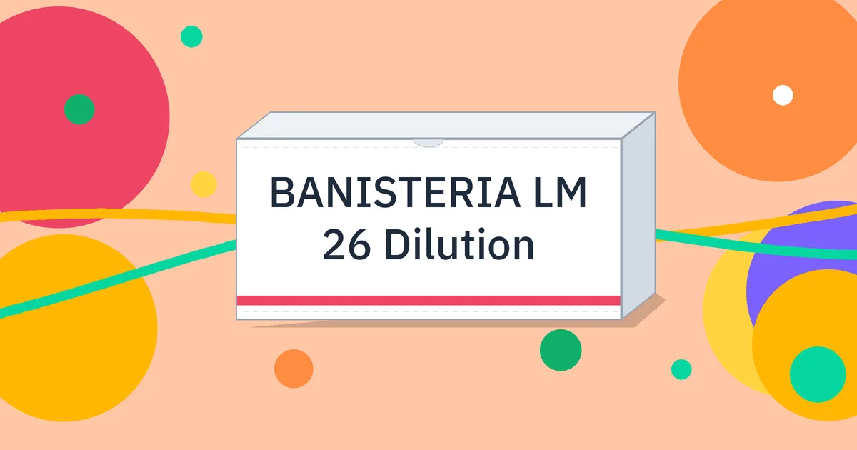 Symbolbild: Packung mit der Aufschrift BANISTERIA LM 26 Dilution (PZN 13375977) – Verfügbarkeit und Bezug in Apotheken in Frankfurt am Main