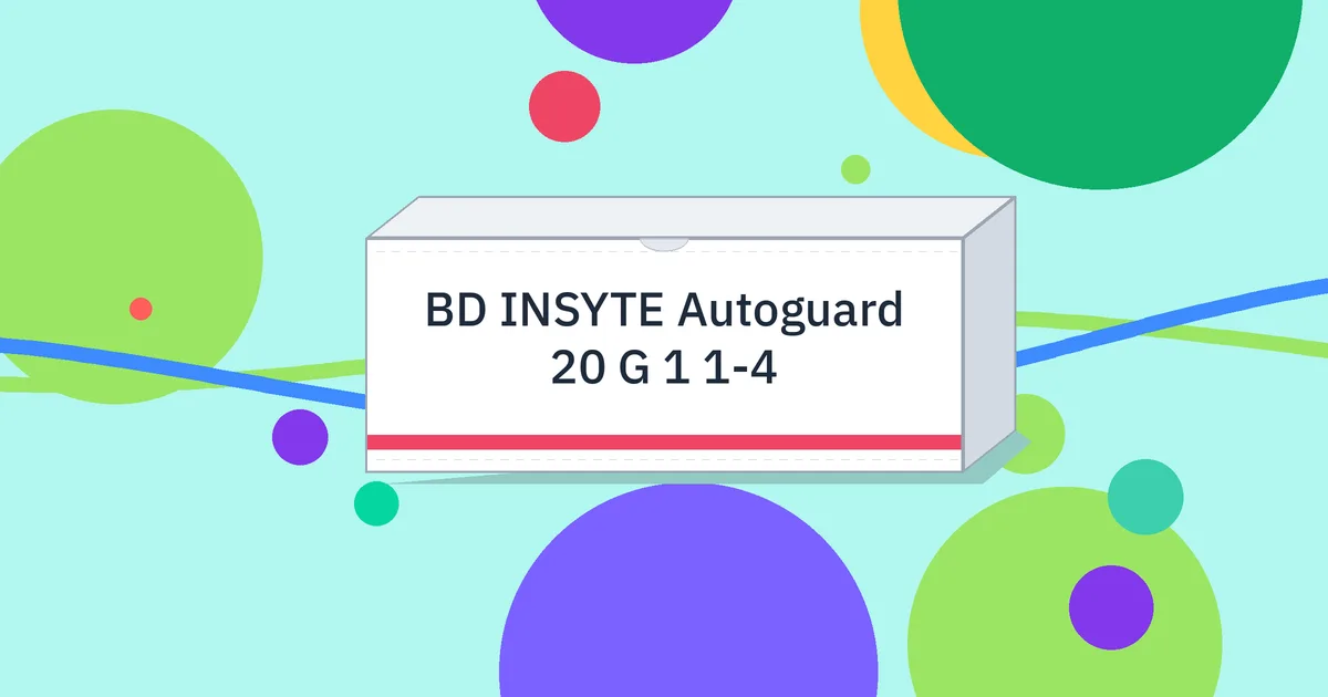 Symbolbild: Packung mit der Aufschrift BD INSYTE Autoguard 20 G 1 1-4 (PZN 07546713) – Verfügbarkeit und Bezug in Apotheken in Frankfurt am Main