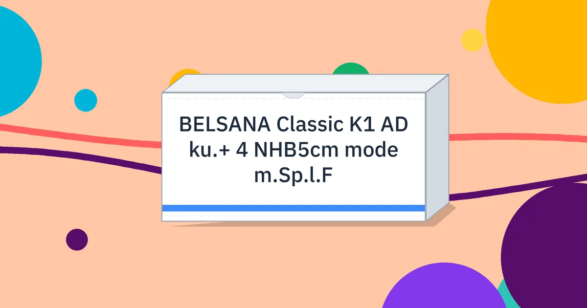 Symbolbild: Packung mit der Aufschrift BELSANA Classic K1 AD ku.+ 4 NHB5cm mode m.Sp.l.F (PZN 19256268) – Verfügbarkeit und Bezug in Apotheken in Frankfurt am Main