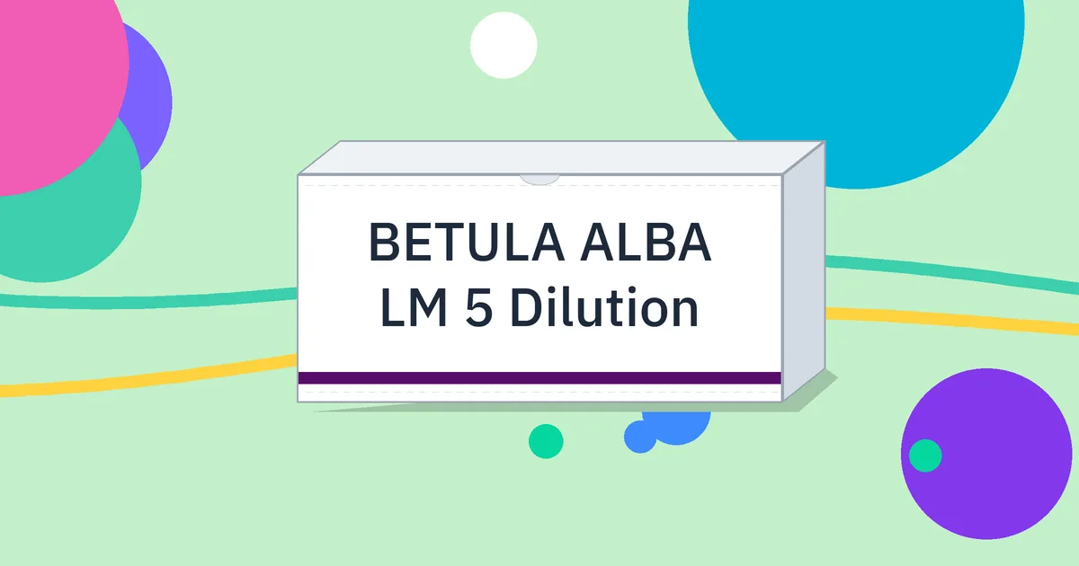 Symbolbild: Packung mit der Aufschrift BETULA ALBA LM 5 Dilution (PZN 12793721) – Verfügbarkeit und Bezug in Apotheken in Frankfurt am Main