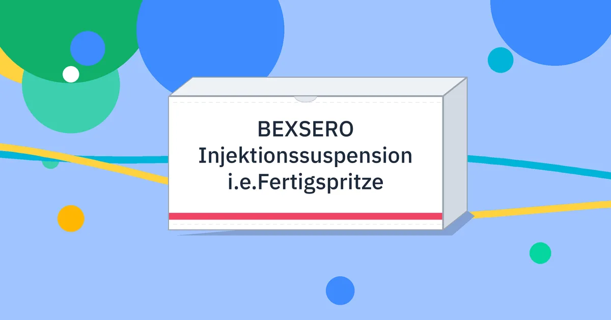 Symbolbild: Packung mit der Aufschrift BEXSERO Injektionssuspension i.e.Fertigspritze (PZN 16905938) – Verfügbarkeit und Bezug in Apotheken in Frankfurt am Main