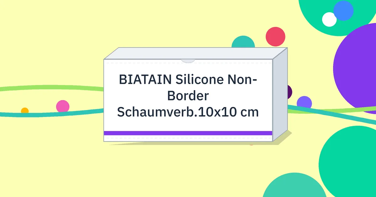Symbolbild: Packung mit der Aufschrift BIATAIN Silicone Non-Border Schaumverb.10x10 cm (PZN 19349018) – Verfügbarkeit und Bezug in Apotheken in Frankfurt am Main