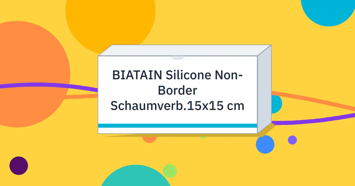 Symbolbild: Packung mit der Aufschrift BIATAIN Silicone Non-Border Schaumverb.15x15 cm (PZN 18495999) – Verfügbarkeit und Bezug in Apotheken in Frankfurt am Main