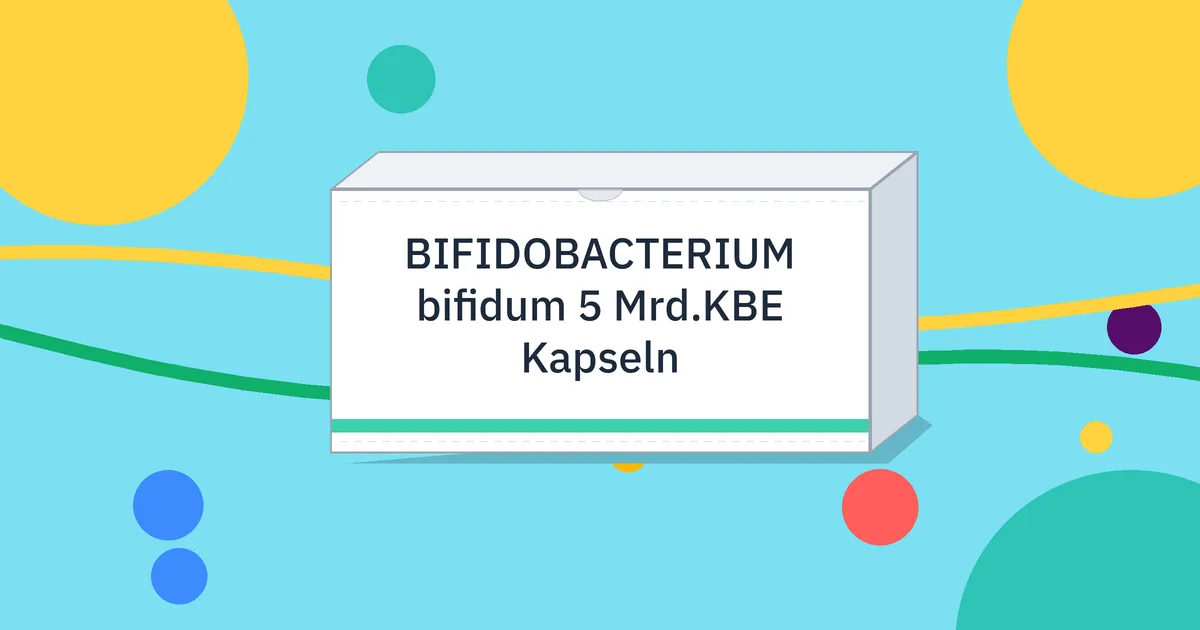 Symbolbild: Packung mit der Aufschrift BIFIDOBACTERIUM bifidum 5 Mrd.KBE Kapseln (PZN 14062648) – Verfügbarkeit und Bezug in Apotheken in Frankfurt am Main